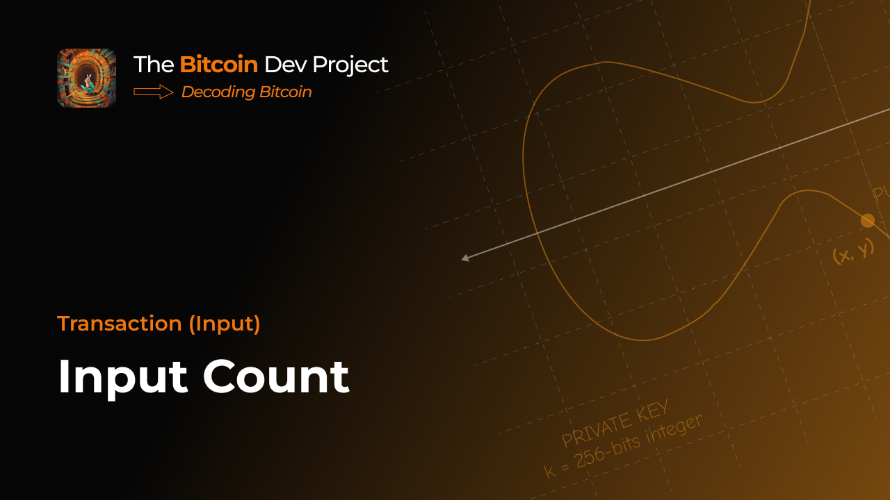 Input count | The Bitcoin Dev Project