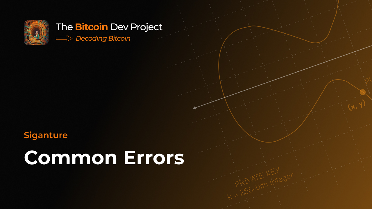 Step 9: Common Errors | The Bitcoin Dev Project