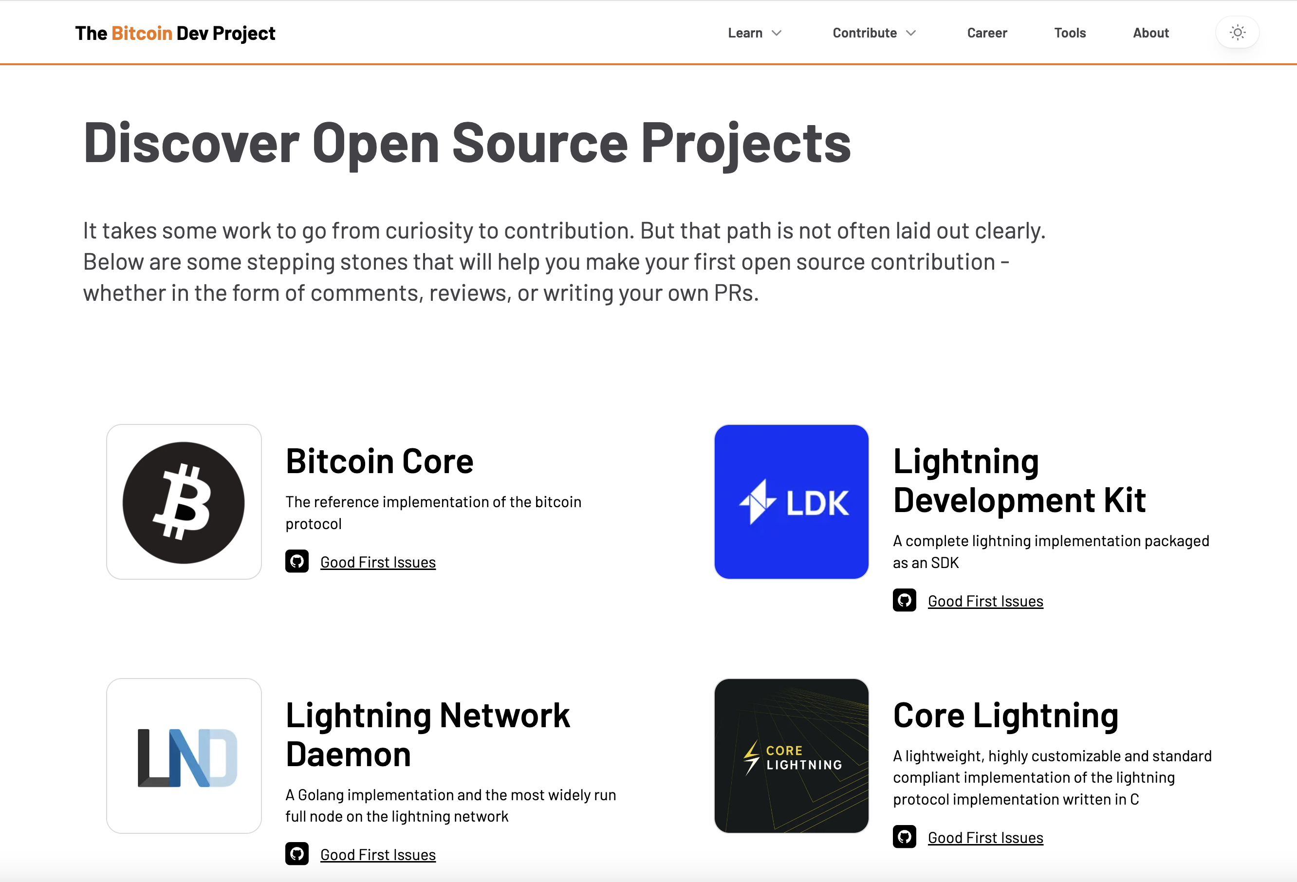 Discover bitcoin Open Source Projects | The Bitcoin Dev Project